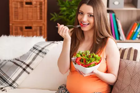 Zwangere Salade Eten