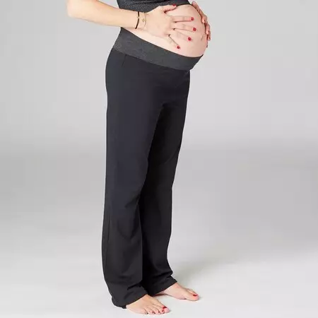 Pantalon Large Confort Yoga Enceinte Ecologique Noir Gris