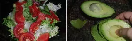 Salad berdys ac afocado