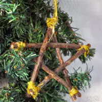 star with tree twigs