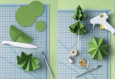 Começando a decorar o Natal: árvores de papel