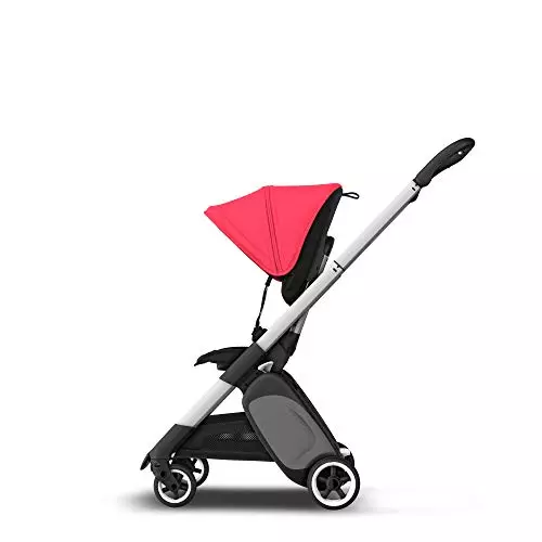 Bugaboo Ant, Stroller Kembara Ringan dengan Lipatan Padat, Bertukar kepada Stroller, Hitam (Merah Neon)