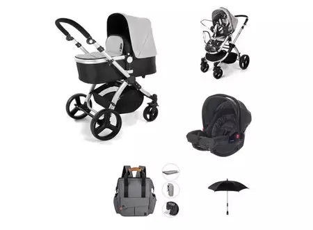 Chicco Best Friend + Stone trio stroller ireng / werna abu-abu