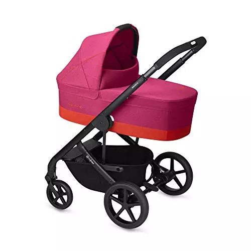 Cybex Gold - Balios S Kinderwagen mit Wendesitz und Wanne S, ab Geburt bis 17 kg (ca. 4 Jahre), Fancy Pink