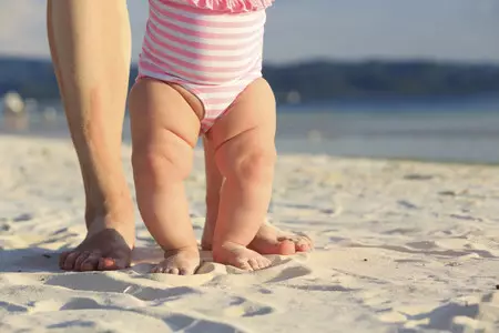 Premiers pas sur la plage