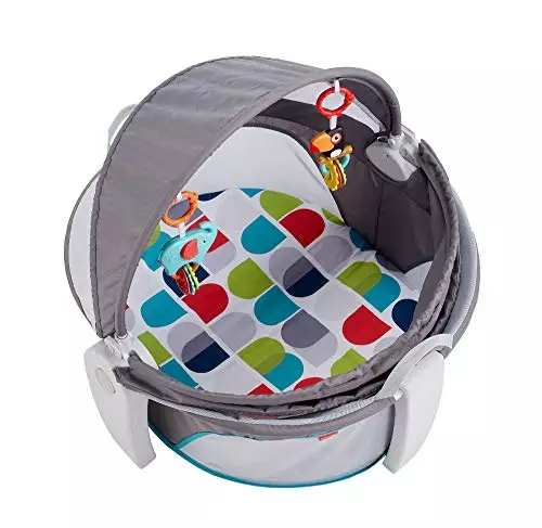 Fisher-Mutengo 2-in-1 Baby Travel Crib, Multicolour, FWX16