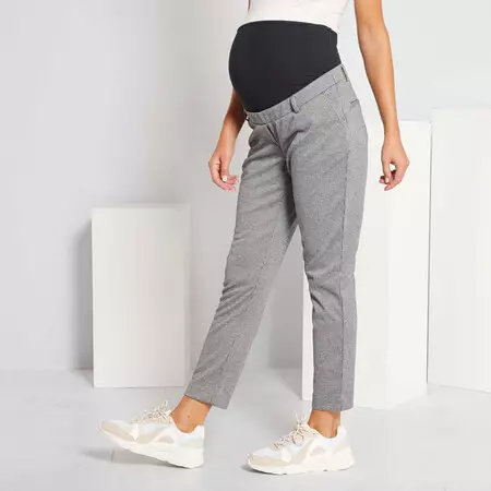 Серые узкие брюки для беременных