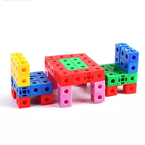 FLORMOON Math Cubes 150pcs Educational Cubes Counting Toy Add-on Unit Cube Linking Set Learsboartersguod jierdei kado foar bern