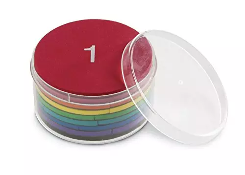 Learboarnen- Rainbow Fraksje Sêft Foam Magnetyske sirkels, Kleur (LER0608)