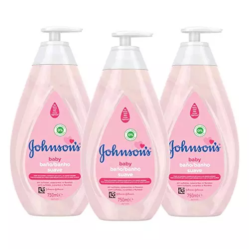 Johnson's Baby Mild Bath, Mild and Delicate Daily Liquid Soap foar gefoelige hûd - 3 x 750 ml