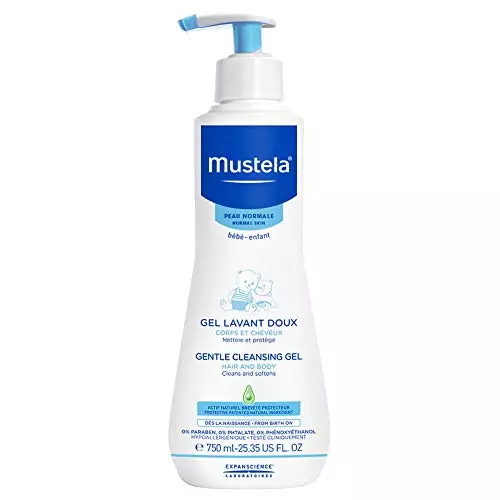 Mustela - Gel làm sạch không chứa xà phòng cho tóc và cơ thể, 750 ml