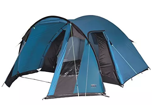 چادر High Peak، Zelt Tessin 4، Blau/Dunkelbraun، 365 x 250 x 175 cm، 10092، 4 Personen، آبی/قهوه ای تیره، 250 x 365 x 170/165 سانتی متر