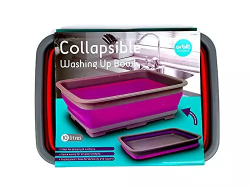 Orbit Innovations Collapsible Sink - Becik kanggo Camping (Warna bisa beda-beda).