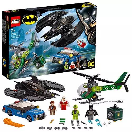 LEGO Super Heroes - Batman Batwing ma Riddler Assault Super Hero Adventure Toy, E aofia ai le Komesina Gordon ma Shazam Minifigure, Fou 2019 (76120), Lanu eseese/Faata'ita'iga