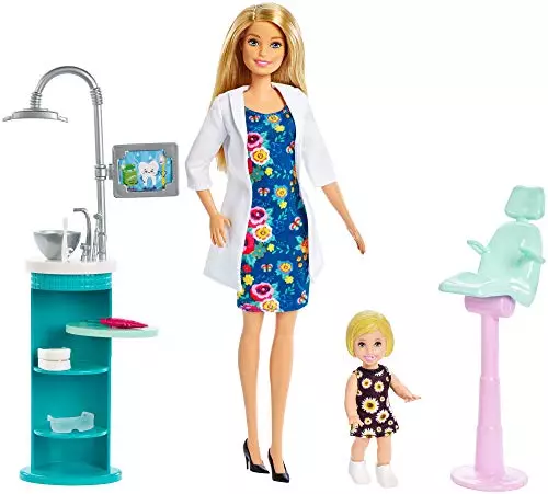 Barbie Tôi Muốn Trở Thành Búp Bê Nha Sĩ Với Búp Bê Trẻ Em Và Phụ Kiện, Quà Tặng Cho Bé Gái Và Bé Trai 3-9 Tuổi (Mattel FXP16), Màu / Mẫu Các Loại