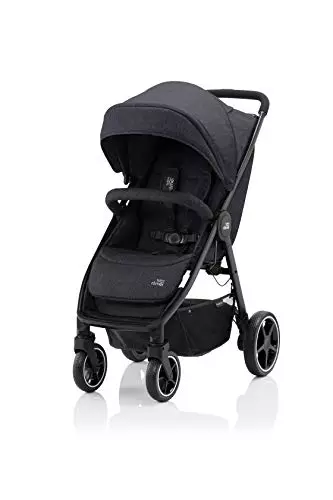 Britax Römer 2000032522 Baby Stroller 3 n'ime otu ọmụmụ - afọ 4, ruo 22kg, B-AGILE M, Black Shadow