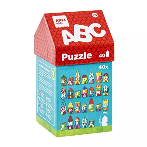 Apli kids-A, B, C Puzzle House, 40 Potongan, Multicolor (14805)