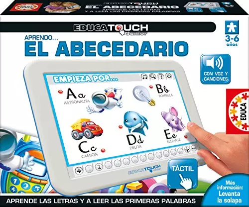 Educa - Touch Junior, я изучаю алфавит, развивающая игра для детей, разноцветная (15435)