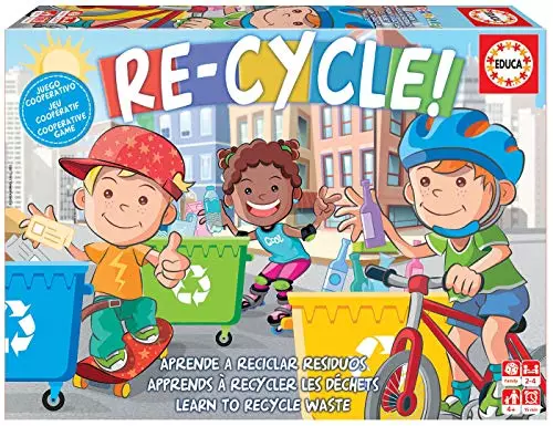 Educa-Re-Cycle! Bernekoöperative boerdspul. Learje recycle wylst jo wille hawwe mei dit ferdivedearjende boerdspul. Fan 4 jier ôf. Ref. 18852