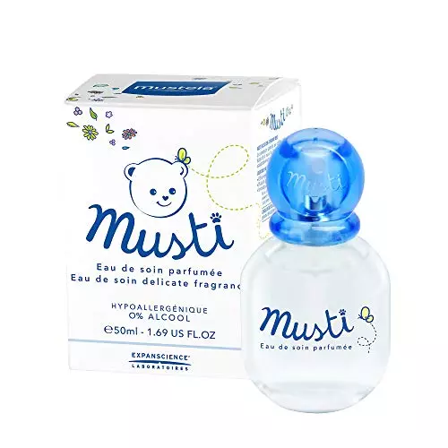 Mustela 3504105027148 парфем 50 ml - парфем (50 ml, цитрус, крин, роза, аеросол, вода, PEG-40 хидрогенизирано рицинусово масло, парфем (мирис), глицерин, натриум бензоат, бутилен.)