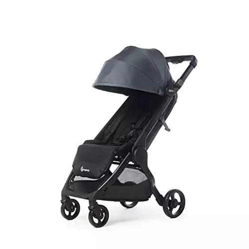 Ergobaby Metro+ Stroller na may Recline Function, Reclining Infant Pushchair Compatible sa Compact Lightweight Small Car Seat, Slate Grey