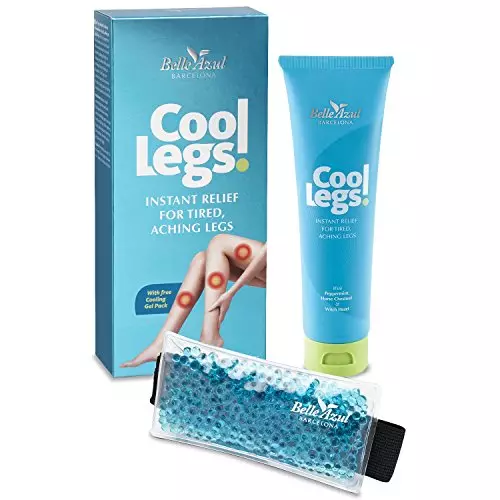 COOL LEGS BELLE BLUE - Τζελ άμεσης ανακούφισης για κουρασμένα και πονεμένα πόδια - Βελτιώνει την κυκλοφορία και τη μυϊκή ενόχληση - Αντιφλεγμονώδες και αναζωογονητικό κρύο αποτέλεσμα - Περιλαμβάνει σακούλα gel / 100 ml.