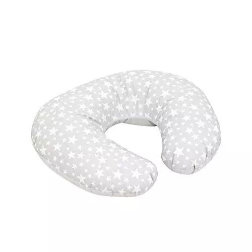Cambrass Star Nursing Pillow、グレー、53 x 45 x 10 cm