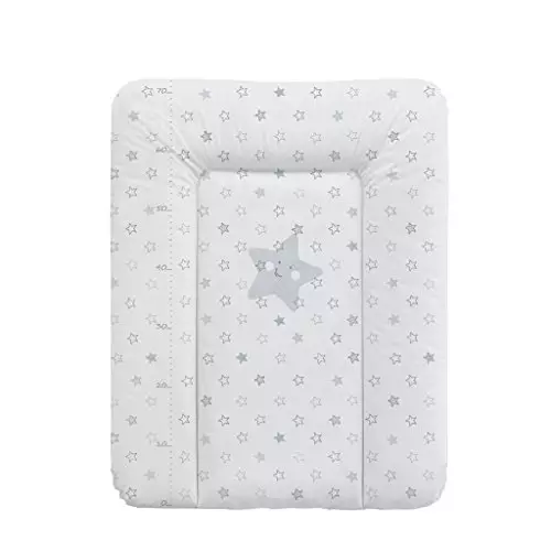 Babycalin - Kasur ganti Etoile Comfort warna krem, 50 x 70 cm - dengan meteran sablon abu-abu Ukuran: 50 x 70 cm