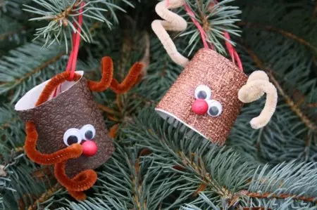 Krismasy Crafts Reindeer Paper Tube