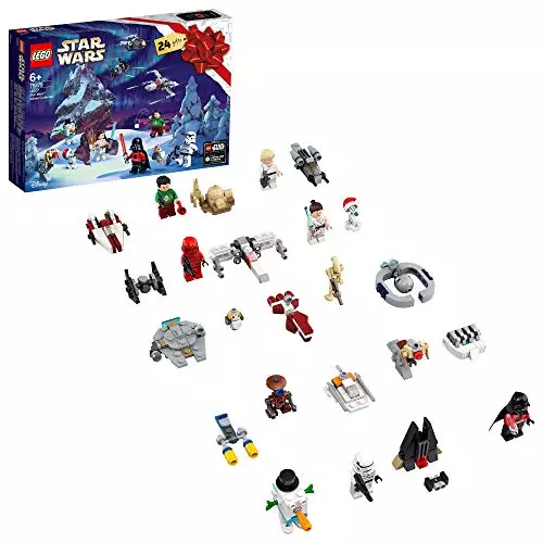LEGO 75279 Star Wars Kalanda Zuwan Kirsimeti 2020, Mini Gine-gine Saitin tare da Taurari da Haruffa Masu Iko
