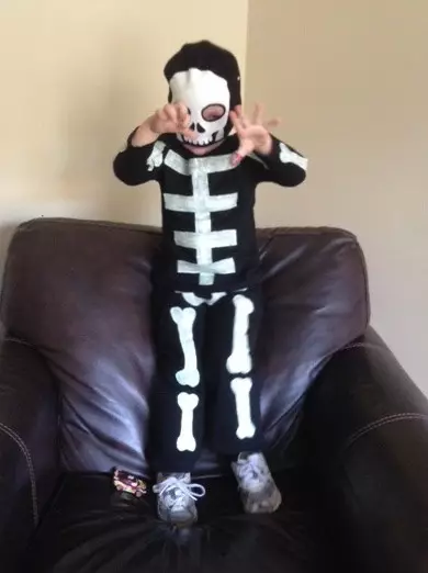 Halloween Costume Yooj yim pheej yig Skeleton 2