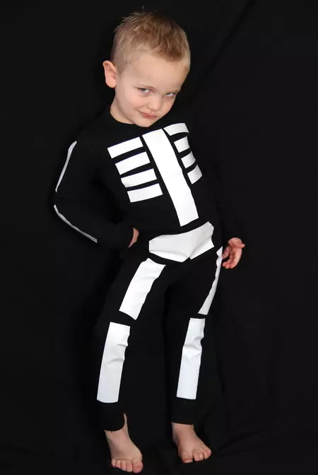 Halloween Costume Yooj yim pheej yig Skeleton 3