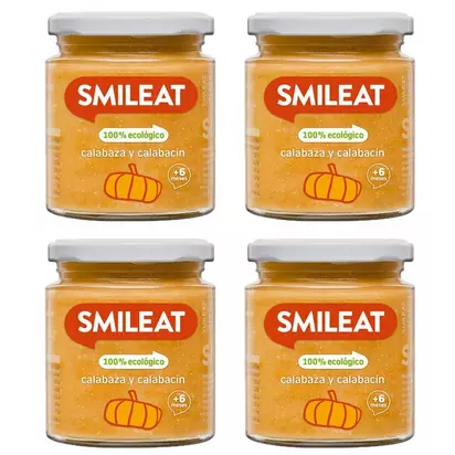 Smileat Jar kurpitsaa ja kesäkurpitsaa 100% luomu 4x230 gr