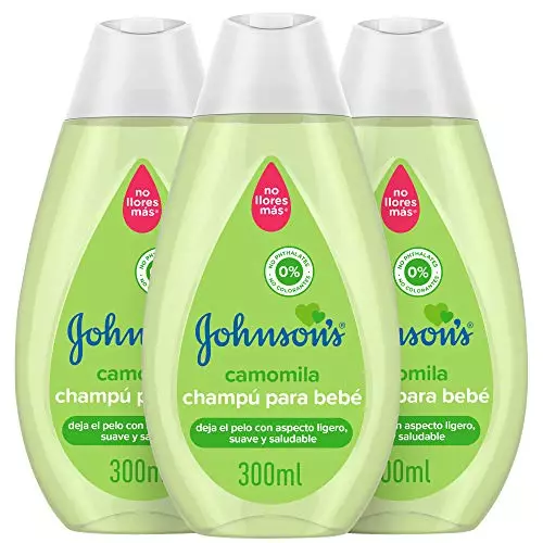 Johnson's Baby Chamomile Shampoo, ihanteellinen koko perheelle - 3 x 300 ml