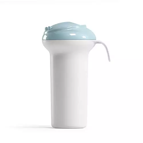 OKBABY Splash - Tisztító fürdőpohár - Babáknak - Űrtartalom 50 Cl. - Átlátszó, kék