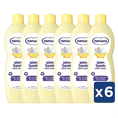 Nenuco Ultra Mild Liquid Soap for babies with aloe extract - pack of 6 units x 750 ml