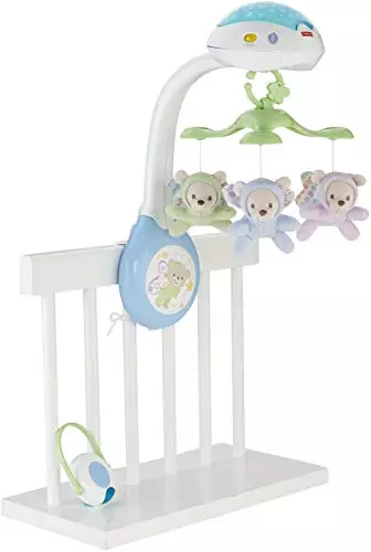 Fisher-Price Flying Bears Rununu, Mtoto Projector Crib Toy (Mattel CDN41)