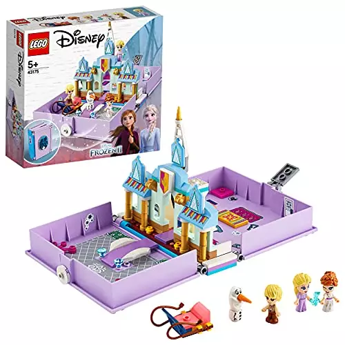 LEGO 43175 Disney Princess Hadithi na Hadithi: Anna na Elsa, Frozen II Construction Toy yenye Takwimu 4 Ndogo.
