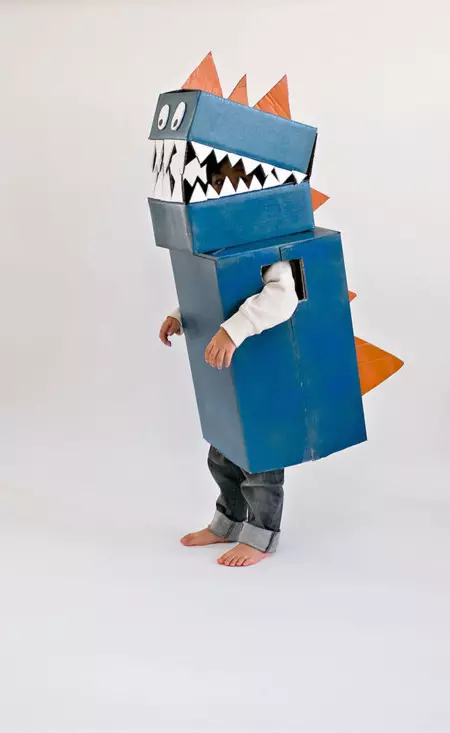 5 Diy-Karton-Dinosaurier-Kostüm