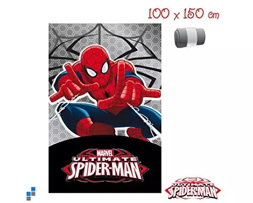 Spiderman 2200000635 Çocuk Polar Battaniye, Gri