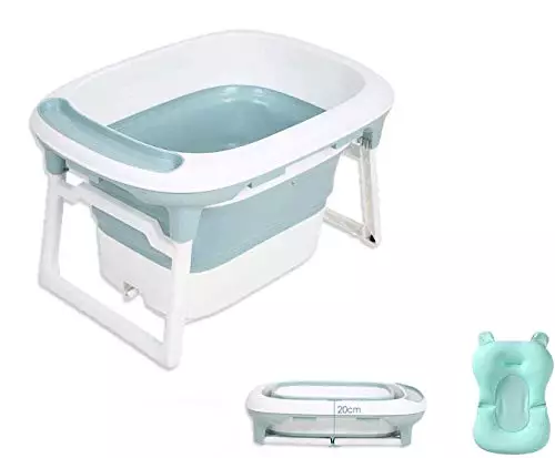 Babify Folding Baby Bath with Aqua Plus Reducer Cushion - From 0 to 8 years