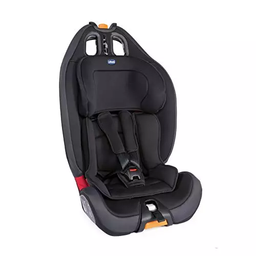 Chicco Gro-Up 123 Reclining Baby Car Seat from 9-36 kg, Group 1/2/3 for Children from 9 months to 12 years, Easy to Install, Adjustable Headrests, Padding for Babies, Soft Padding - Black (Jet Black)