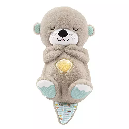 Fisher-Price Otter Soothe'n Snuggle - מיוזיקאַל סודינג פּלאַש - מיט באַוועגונג, סודינג סאָונדס און לייץ - טאַלאַנט פֿאַר בייביז 0+ חדשים