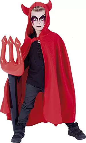 I-Rubie's S5206 Devil Cape with Inflatable Trident, One Size, Red