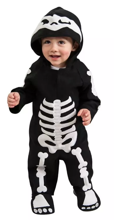 Fantasia de bebê de esqueleto de rubis para bebê