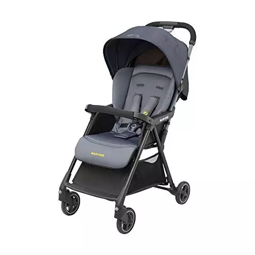 I-Maxi-Cosi Diza Baby Stroller, isitaladi esihlangene nesilula, isisindo esingu-4.2 kg, sihlezi sigoqa ngesandla esisodwa, umbala we-graphite onesibindi