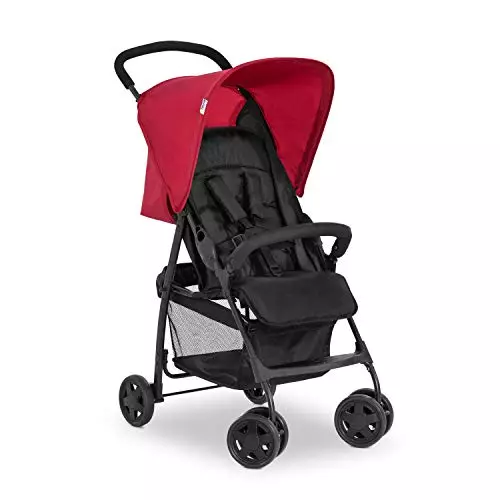 Hauck 171516 Sport ultra light 5.9kg stroller, 5-point harness system, reclining backrest, azo aforitra, ho an'ny zazakely 6 volana ka hatramin'ny 15kg - mainty/mena