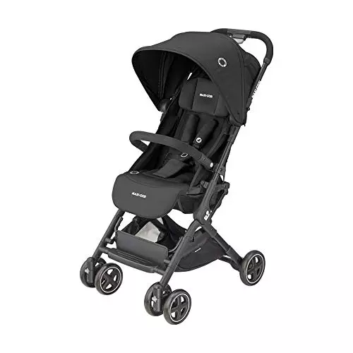 I-Maxi-Cosi Lara 2 I-Light And Compact Stroller, Ehlehle Futhi Egoqiwe Ngokugoqeka Kalula, Kusukela Ekuzalweni Ukuya Ku-22 Kg (Iminyaka Emi-4) Umbala Obalulekile Omnyama