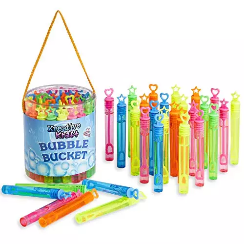KreativeKraft 儿童起泡器，40 支装肥皂泡棒，室外儿童玩具，制造肥皂泡的管子，男孩和女孩的礼物