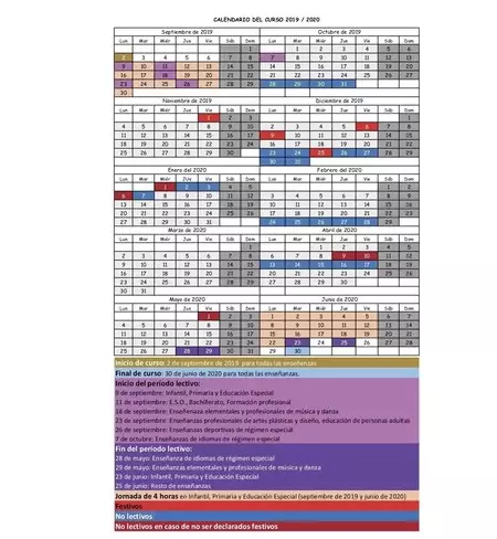 calendarul școlar